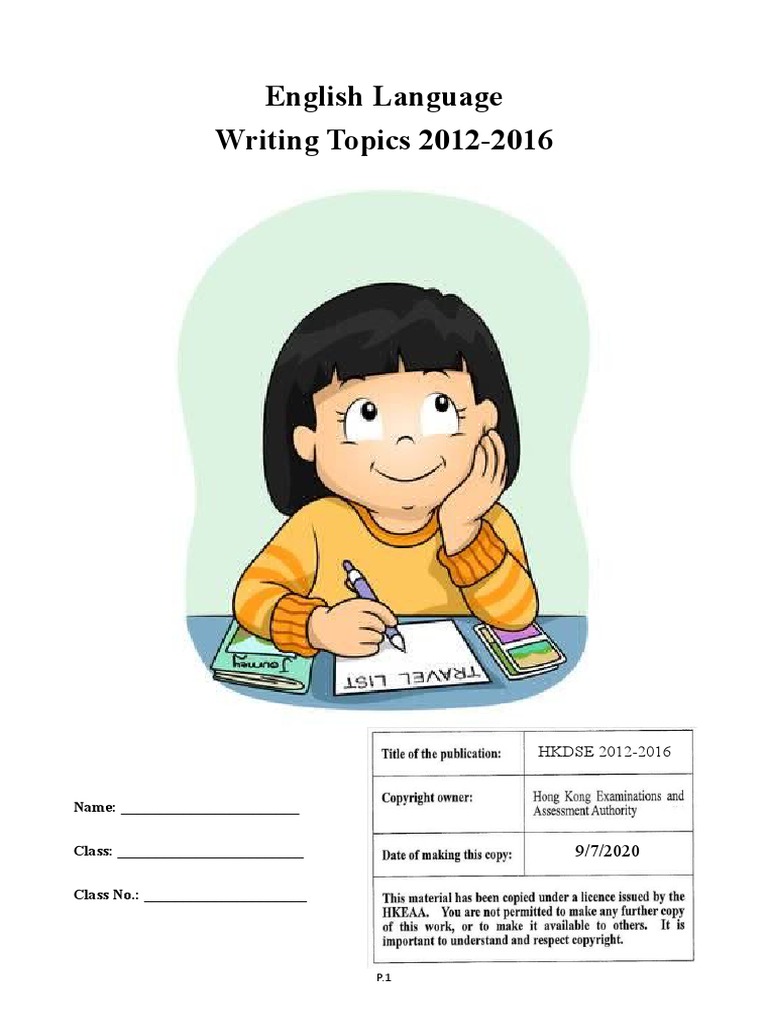 2012-2016 Hkdse English Language Writing Skills Exercise | PDF