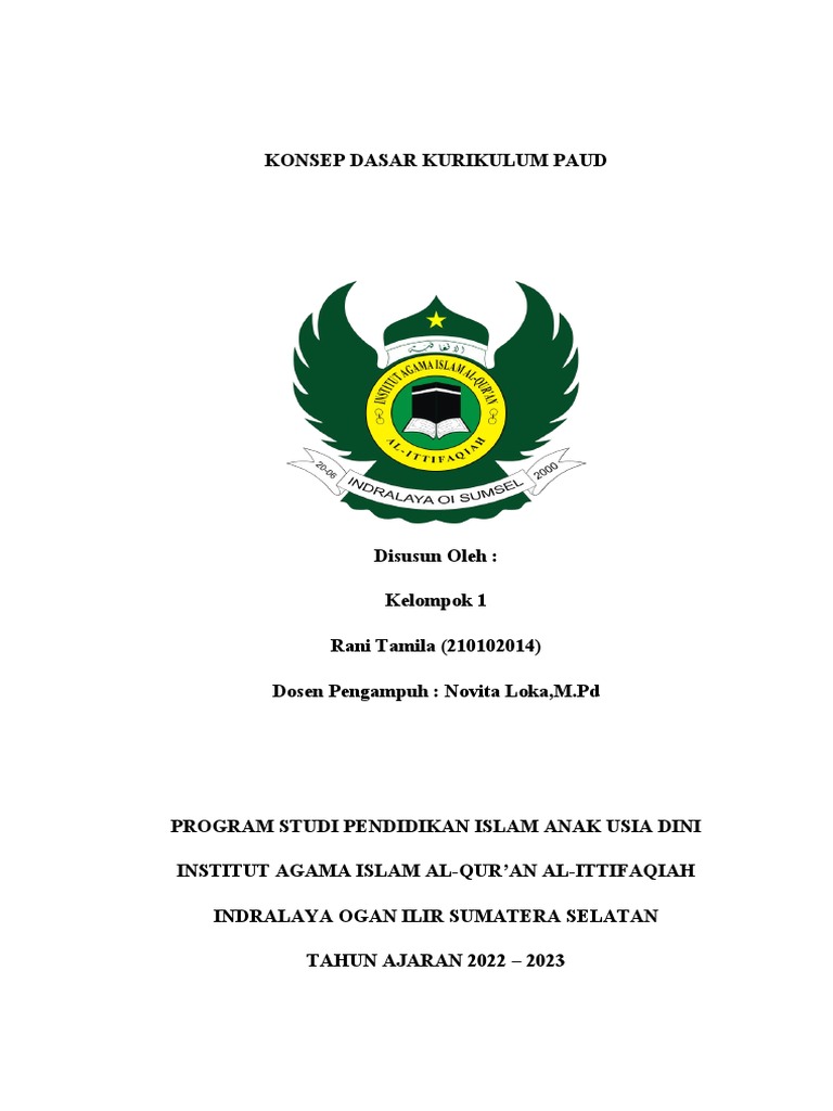 Kurikulum PAUD Pengertian | PDF | Karier & Perkembangan