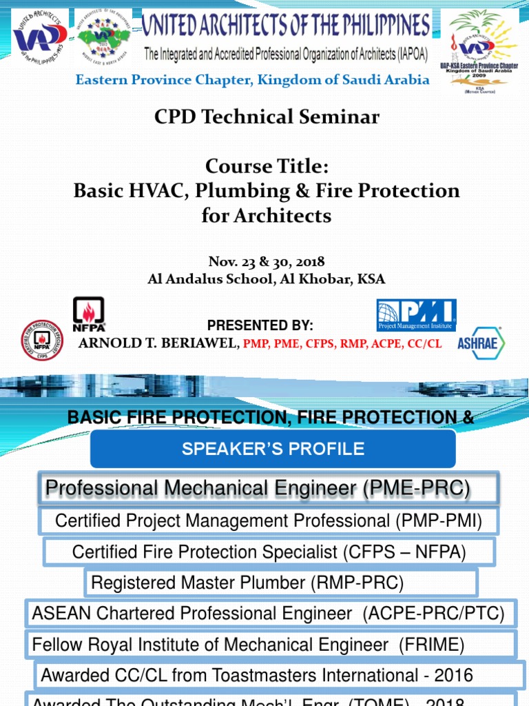 HVAC & Fire Protection Seminar for Architects | PDF | Fire Sprinkler ...