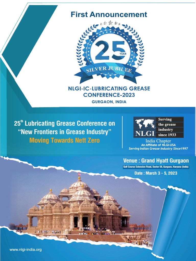 25th Lubricating Grease Conference Brochure | Download Free PDF | Delhi