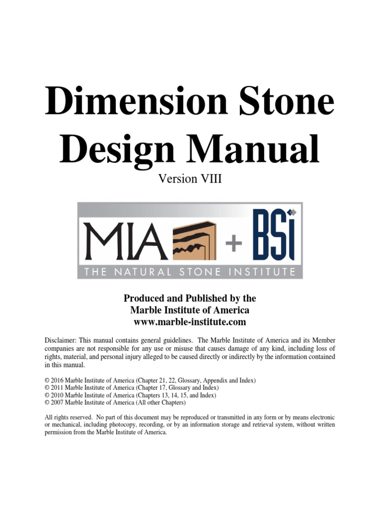 Dimensional Stone Manual | PDF | Green Building | Countertop