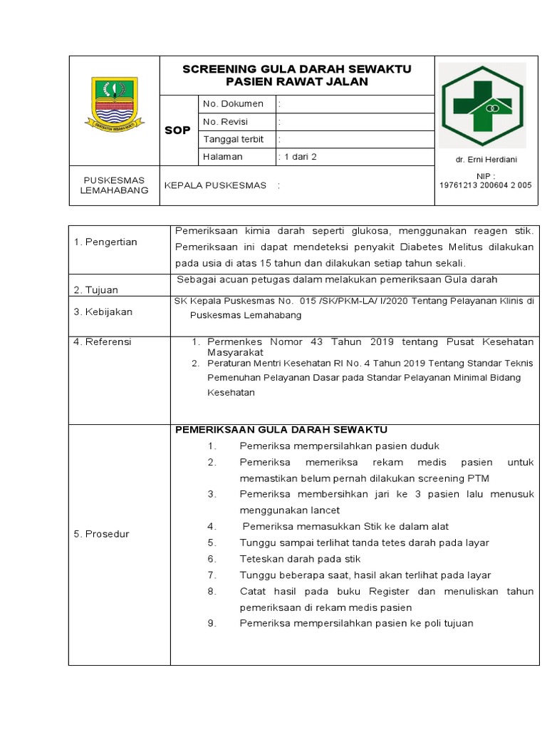 SOP Screening GDS | PDF