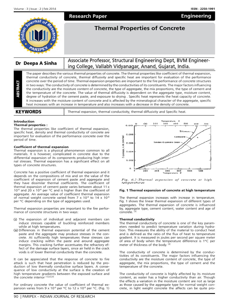 Calcareous Aggregate Advantage | PDF | Concrete | Thermal Conductivity