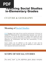 Elementary Social Studies Curriculum | PDF | Curriculum | Social Sciences