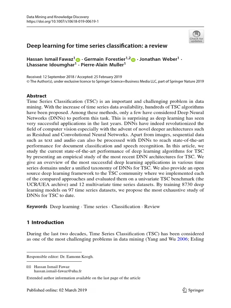 Time Series 10.1007@s10618 019 00619 1 | PDF | Deep Learning ...