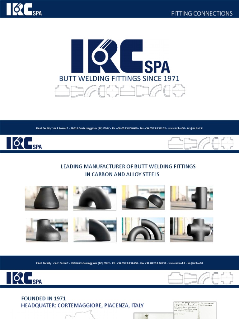 IRC Presentazione English 2 | PDF | Steel | Pipe (Fluid Conveyance)