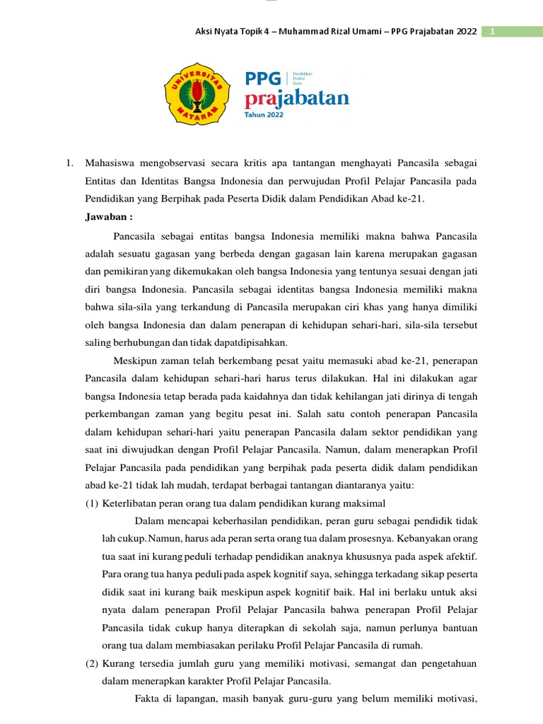 Aksi Nyata t4 Muhammad Rizal Umami | PDF