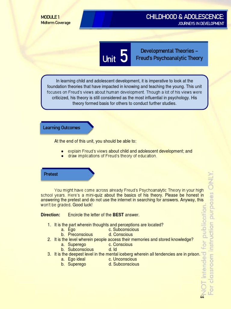 MODULE 1 Units 5 8 | PDF | Id | Unconscious Mind