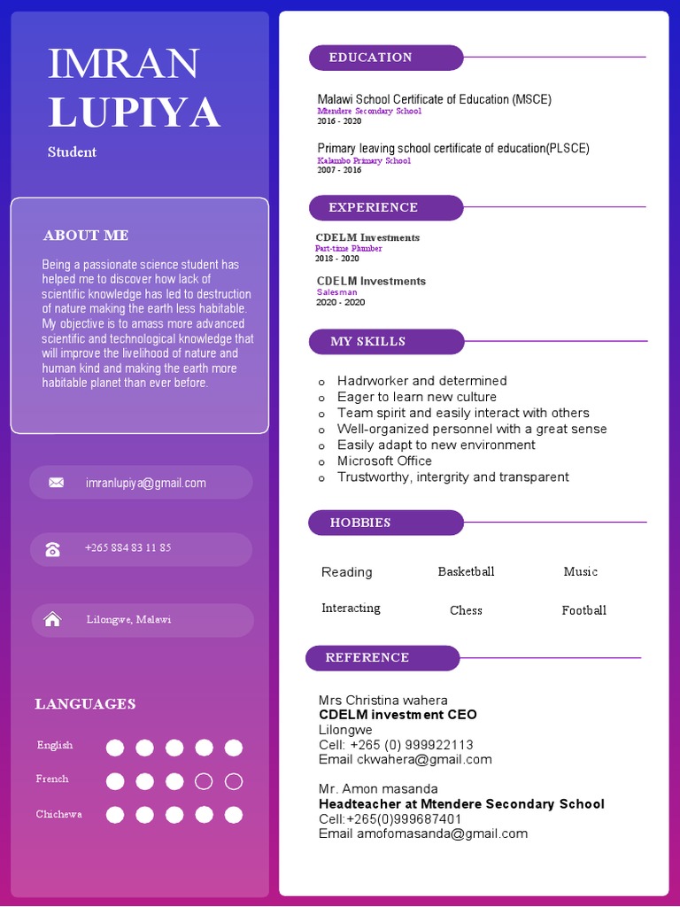 Imran Lupiya CV | PDF | Cognition | Cognitive Science