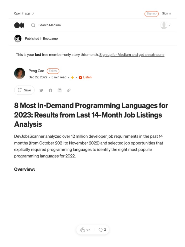 8 Most In-Demand Programming Languages For 2023 - Results From Last 14 ...