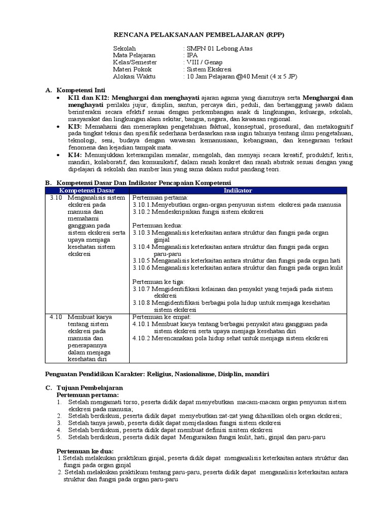 KD 3.10 - Sistem Ekskresi | PDF