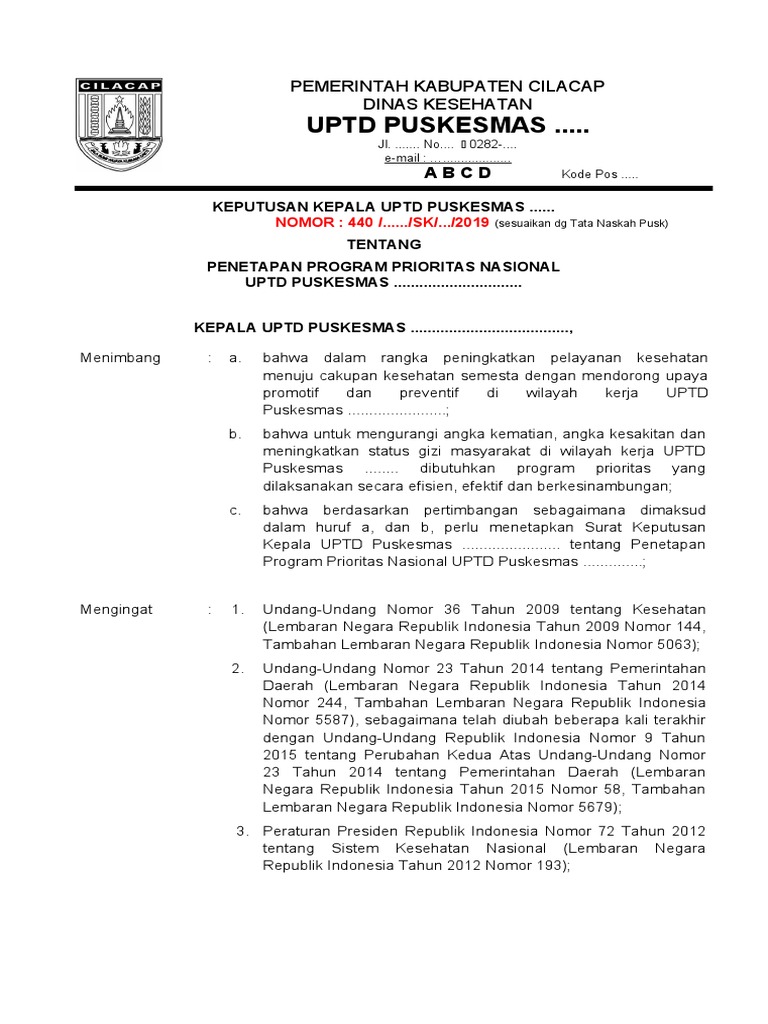 1 SK Penetapan Program Prioritas Nasional | PDF