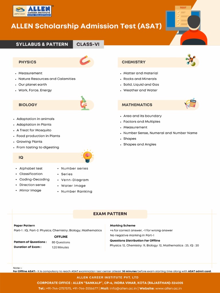 6 Asat Syllabus | PDF