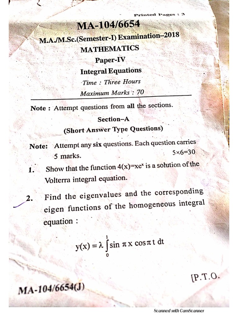 Integral Equations | PDF