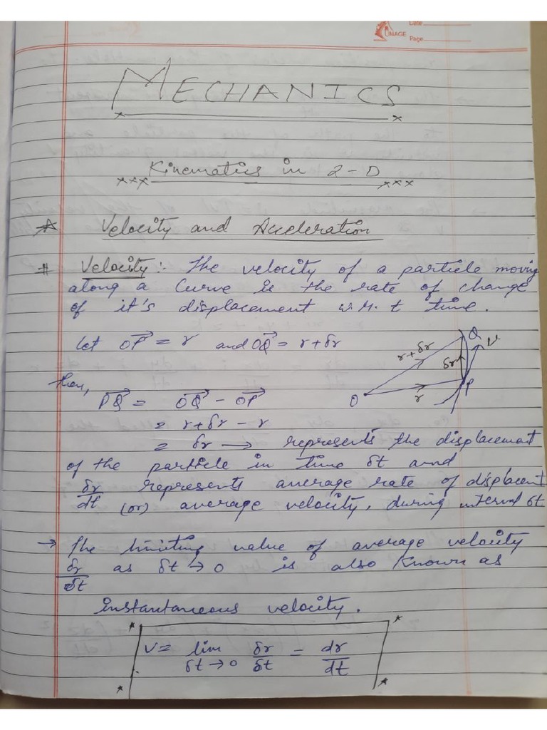 Full Mechanics Notes | PDF