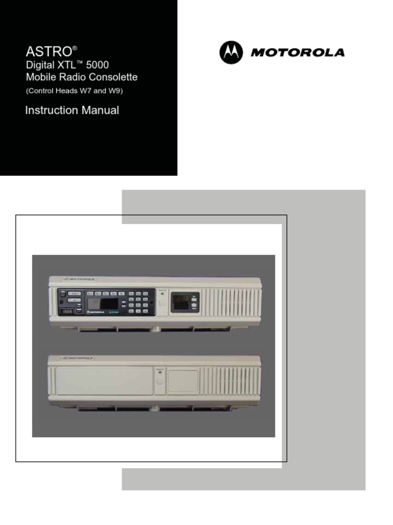 ASTRO® Digital XTL™ 5000 Mobile Radio Consolette (Control Heads W7 and ...