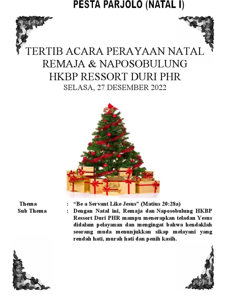 Acara Perayaan Natal HKBP Duri 2022 | PDF