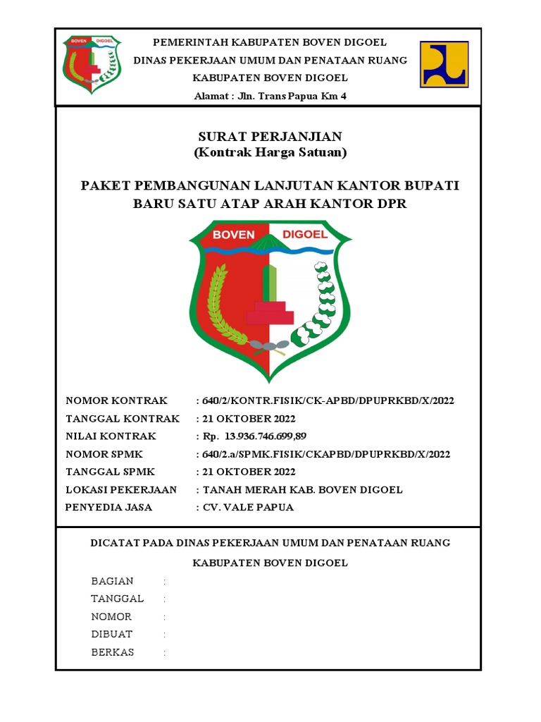 Pemerintah Kabupaten Boven Digoel Pu | PDF