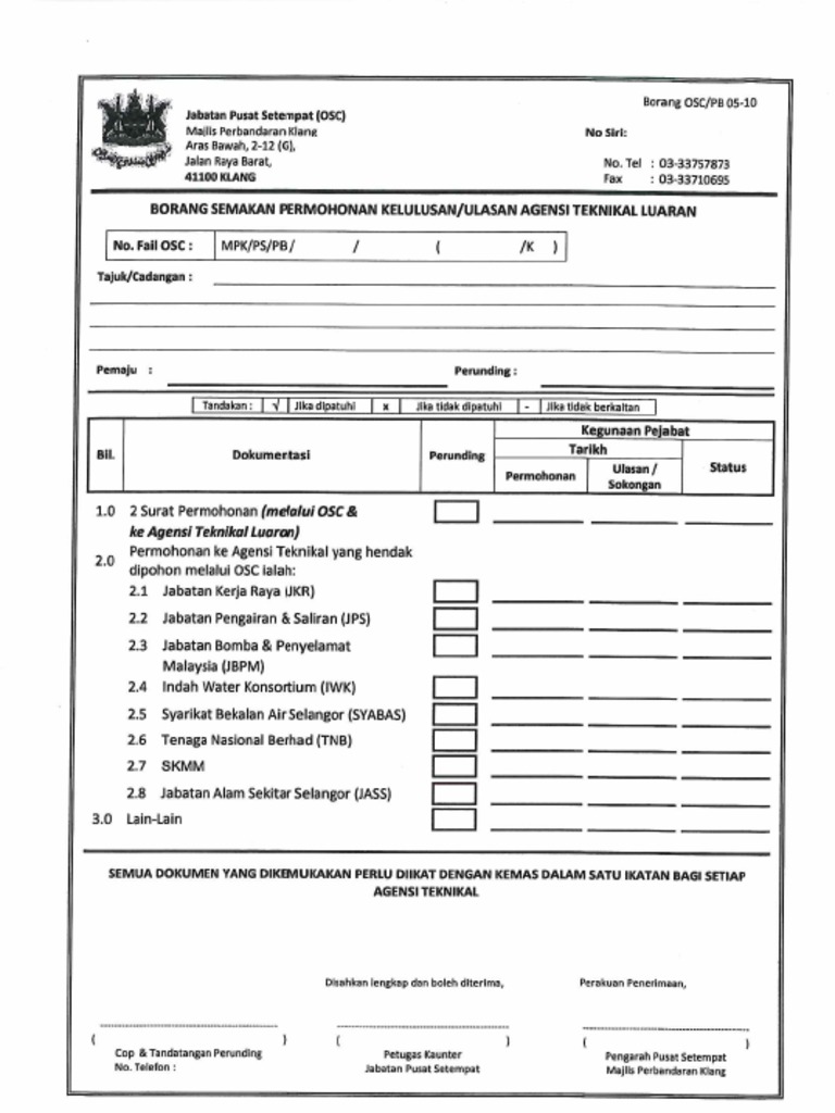 Borang Semakan Permohonan Kelulusan MPK | PDF Borang Semakan Permohonan Kelulusan MPK | PDF