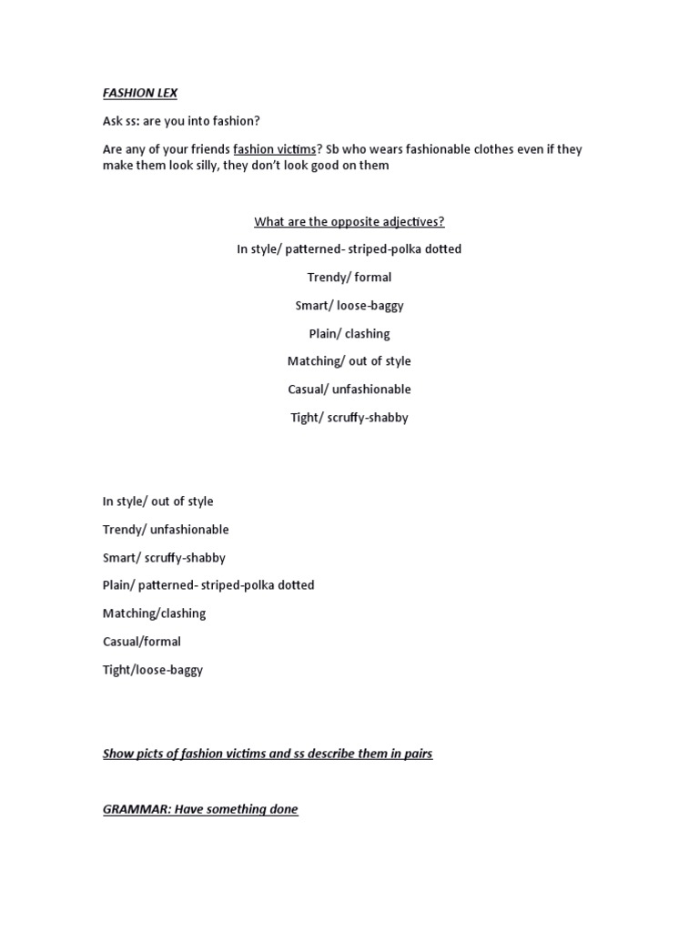 Fashion SPK Questions | PDF | Clothing | Consumer Goods