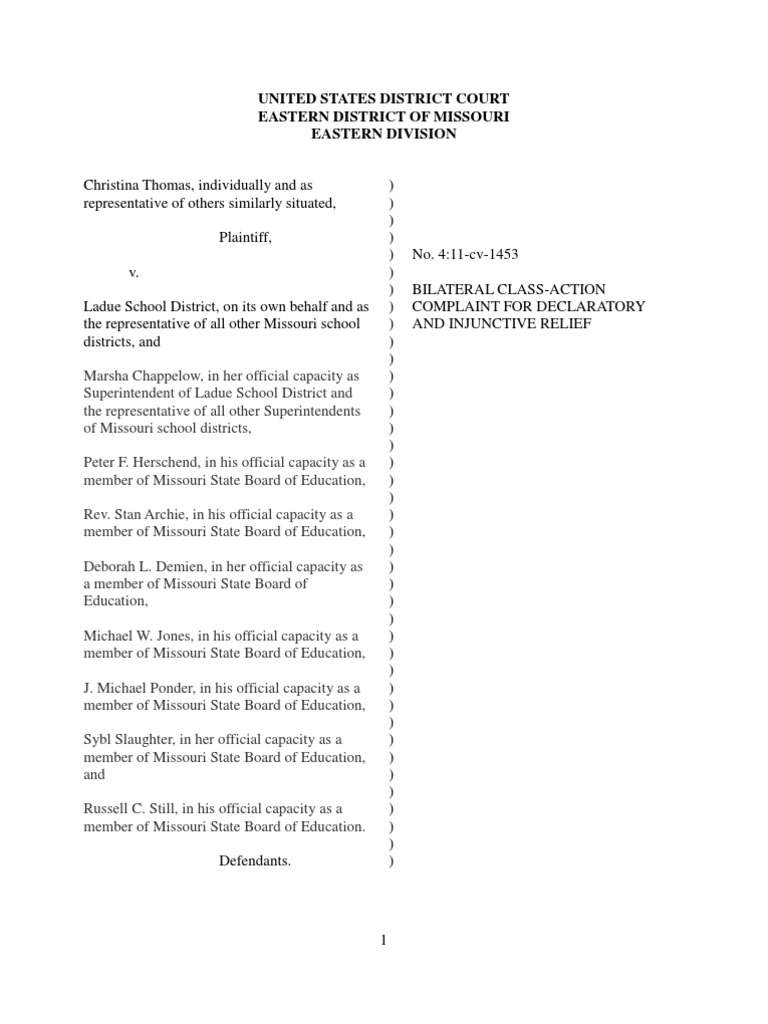 Missouri Teacher Sues State Over Facebook Law | PDF | Injunction ...