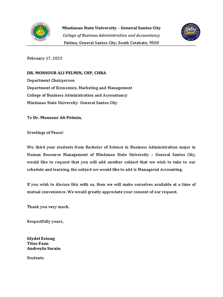 Letter of Request | PDF