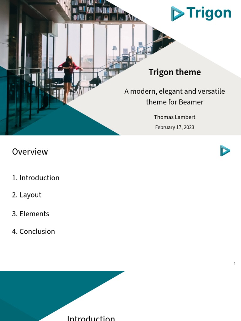 Trigon Theme: A Modern, Elegant and Versatile Theme For Beamer | Download Free PDF | Typefaces ...