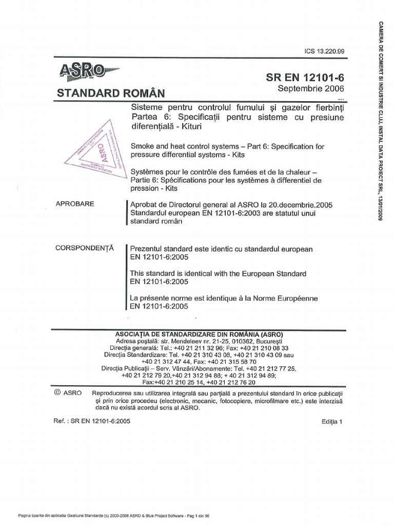 SR EN 12101 6 Part1 | PDF