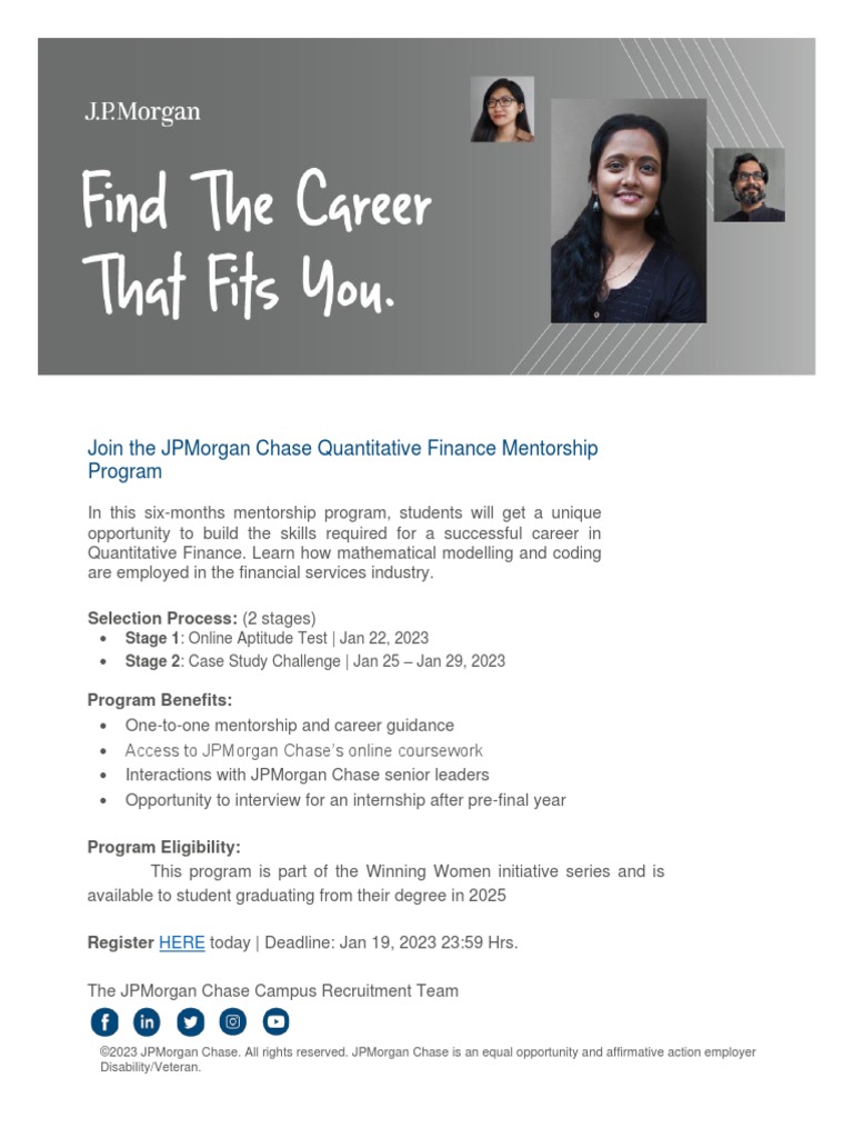 JPM Quant Mentorship 2023 Flyer Final | PDF