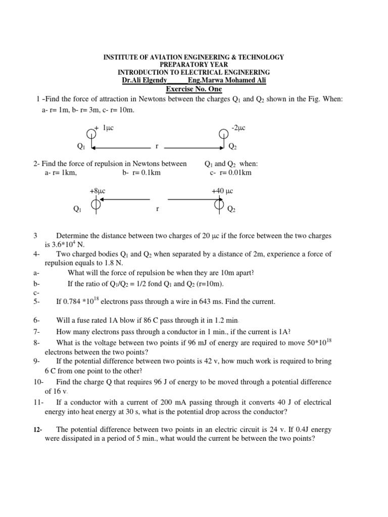 Intro Electrical Engineering Exercises | PDF | Inductance | Inductor