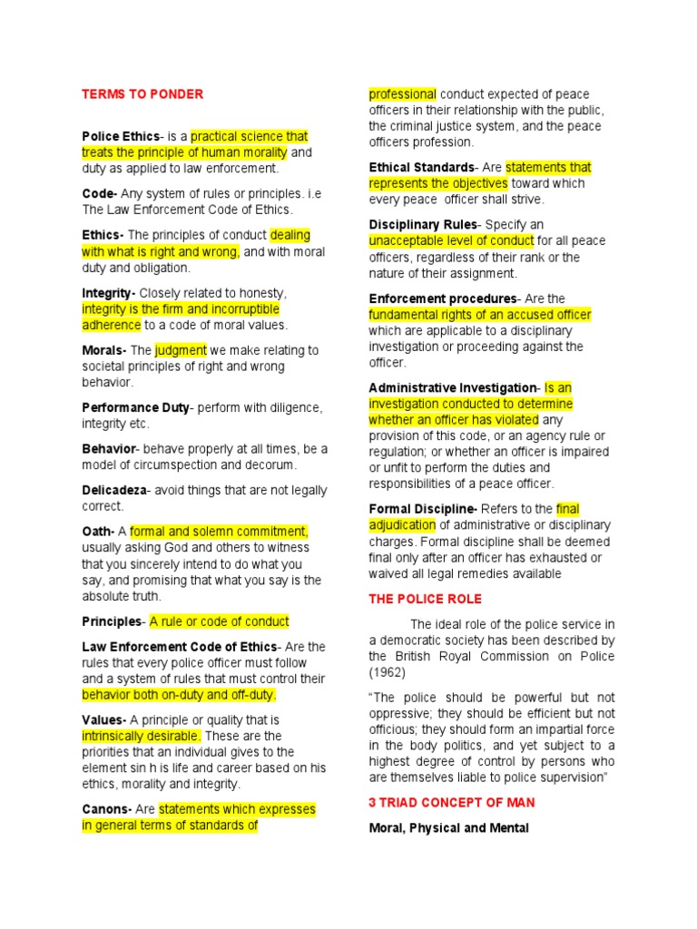 CRIM 4 Reviewer | PDF | Morality | Integrity