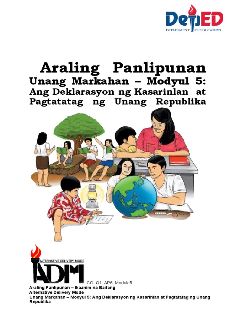 AP6 - q1 - Mod5 - Ang Deklarasyon NG Kasarinlan at Pagtatatag NG Unang Republika - v2 | PDF