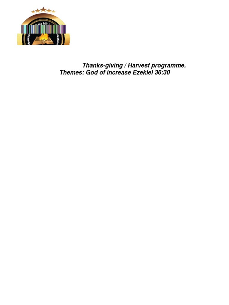 Thanks-Giving Harvest Programme | PDF