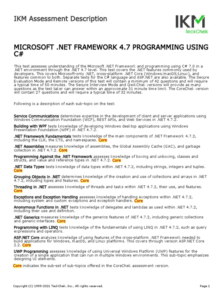 Microsoft Net Framework 47 Programming Using C Pdf C Sharp Programming Language 