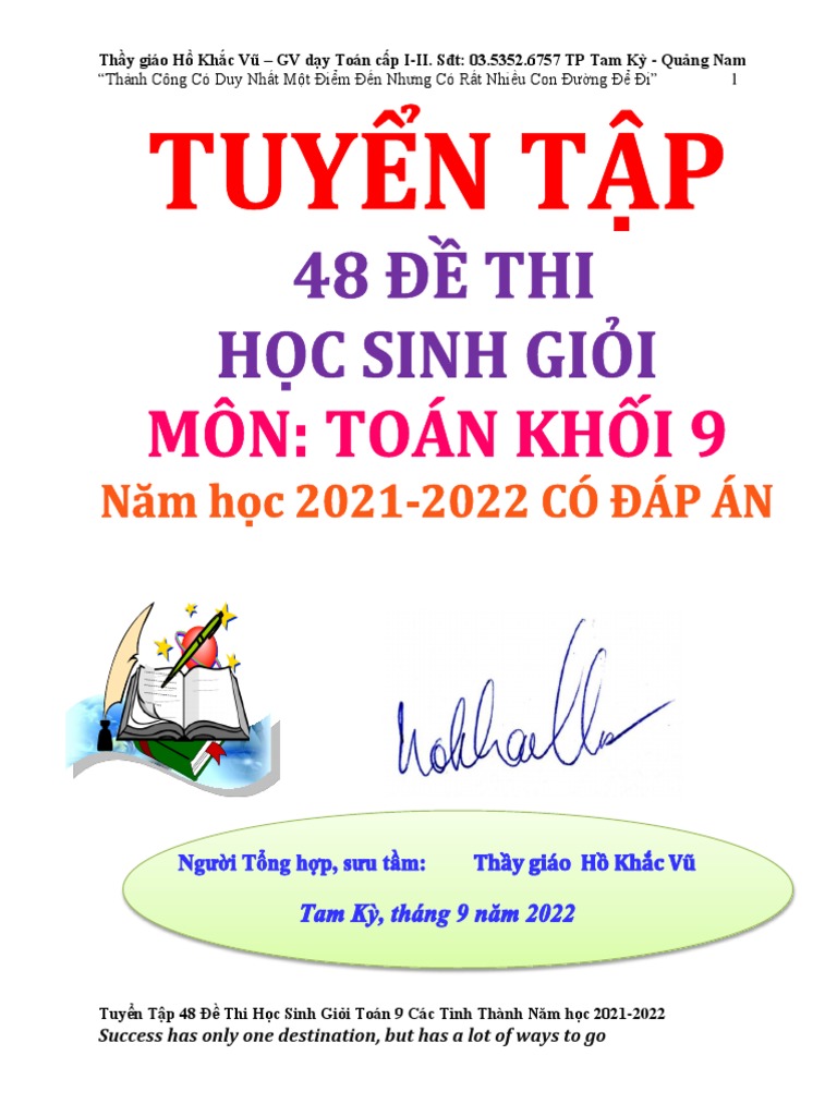 Tuyển Tập PDF 48 Đề Hsg Toán 9 Năm Học 2021-2022 - hồ Khắc Vũ ...