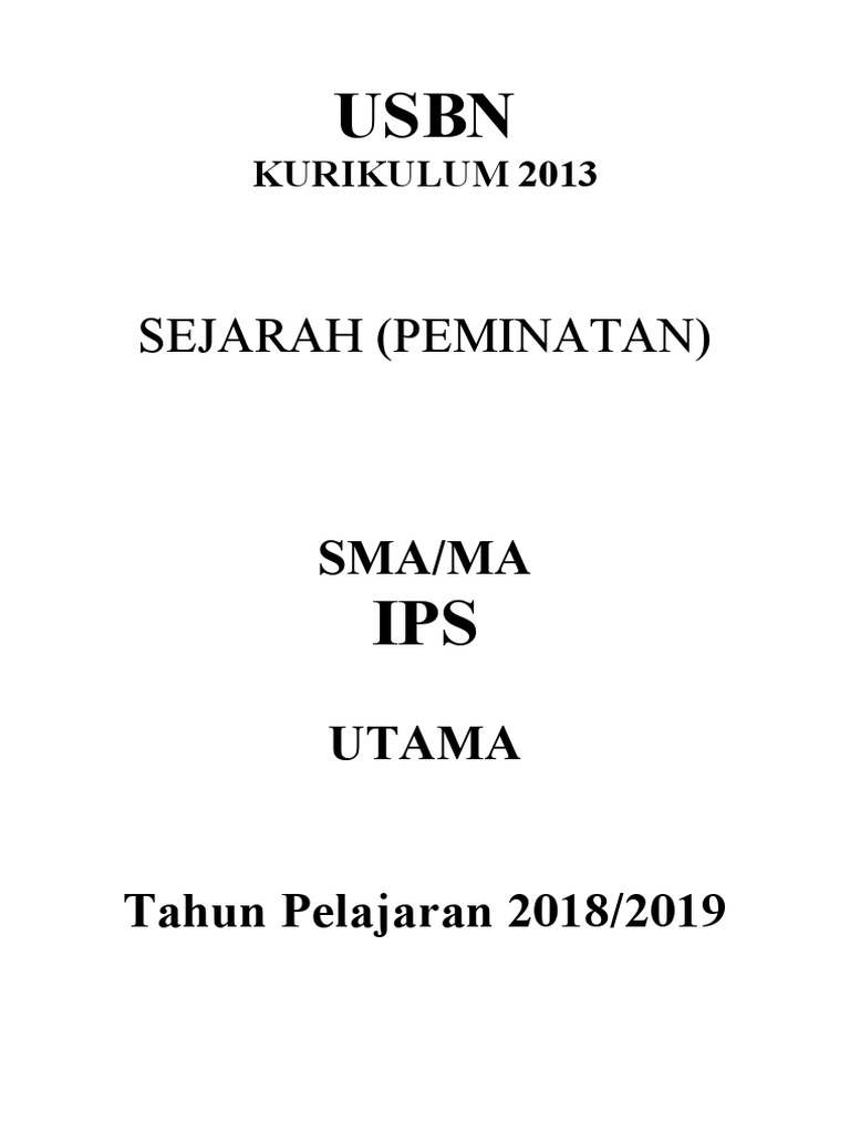 Sman 1 Awayan-Soal Usbn Sejarah Peminatan | PDF | Perjalanan | Sejarah