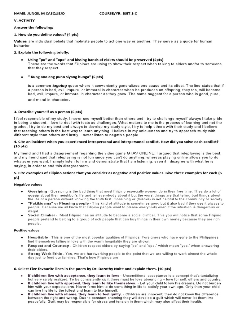 Module 3 Values Education | PDF | Shame | Guilt (Emotion)