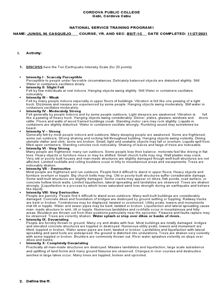 Module 7 Activity | PDF | Earthquakes | Solid Mechanics