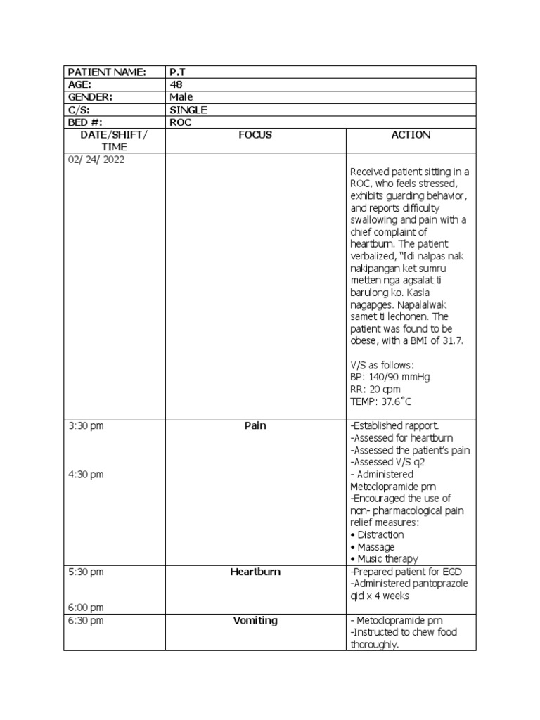 0orpilla Jomark C. Gerd - Fdar | PDF | Gastroesophageal Reflux Disease | Heartburn