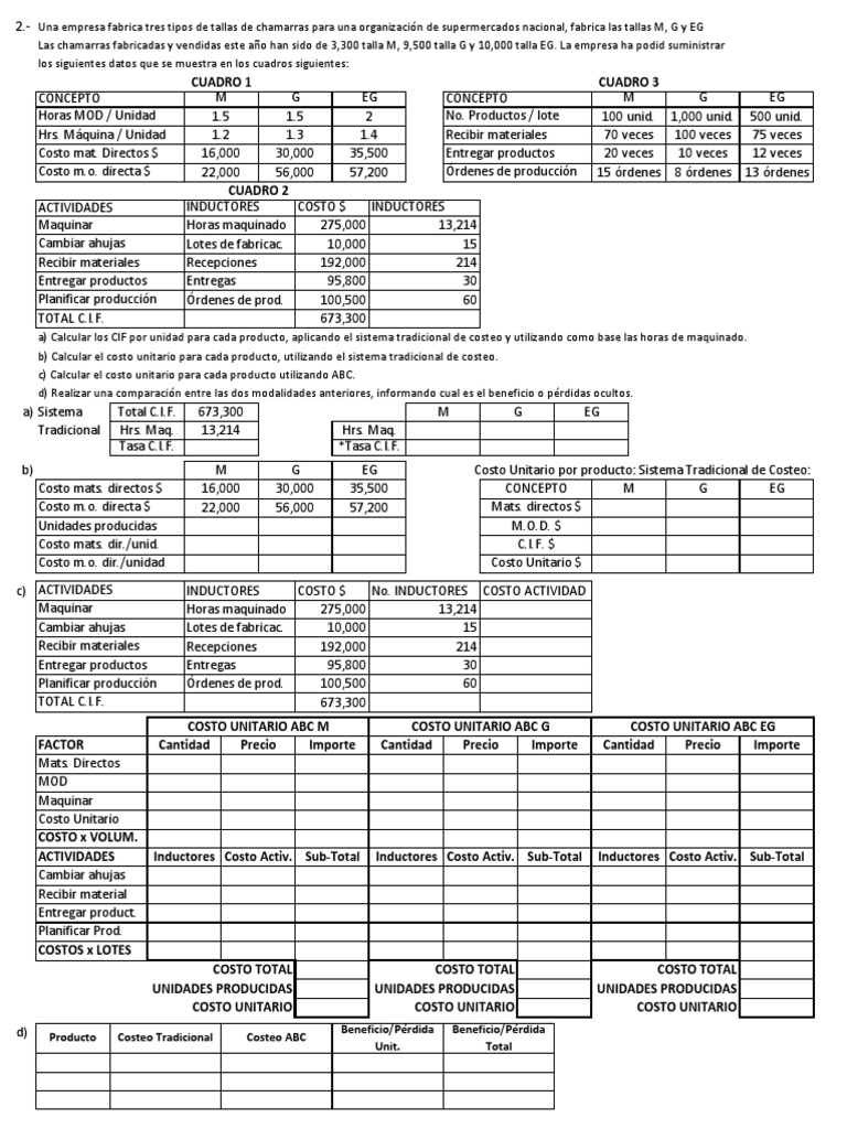 Ejercicios ABC 2 | PDF | Economias