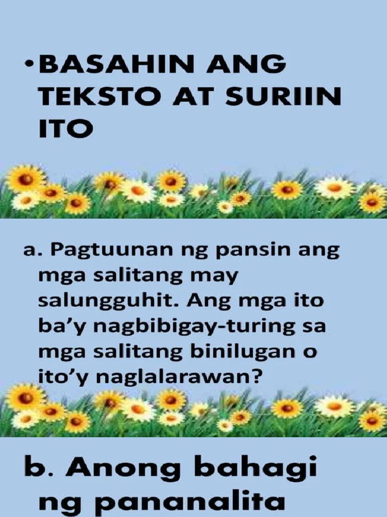 Pang-Abay Na Pamanahon | PDF