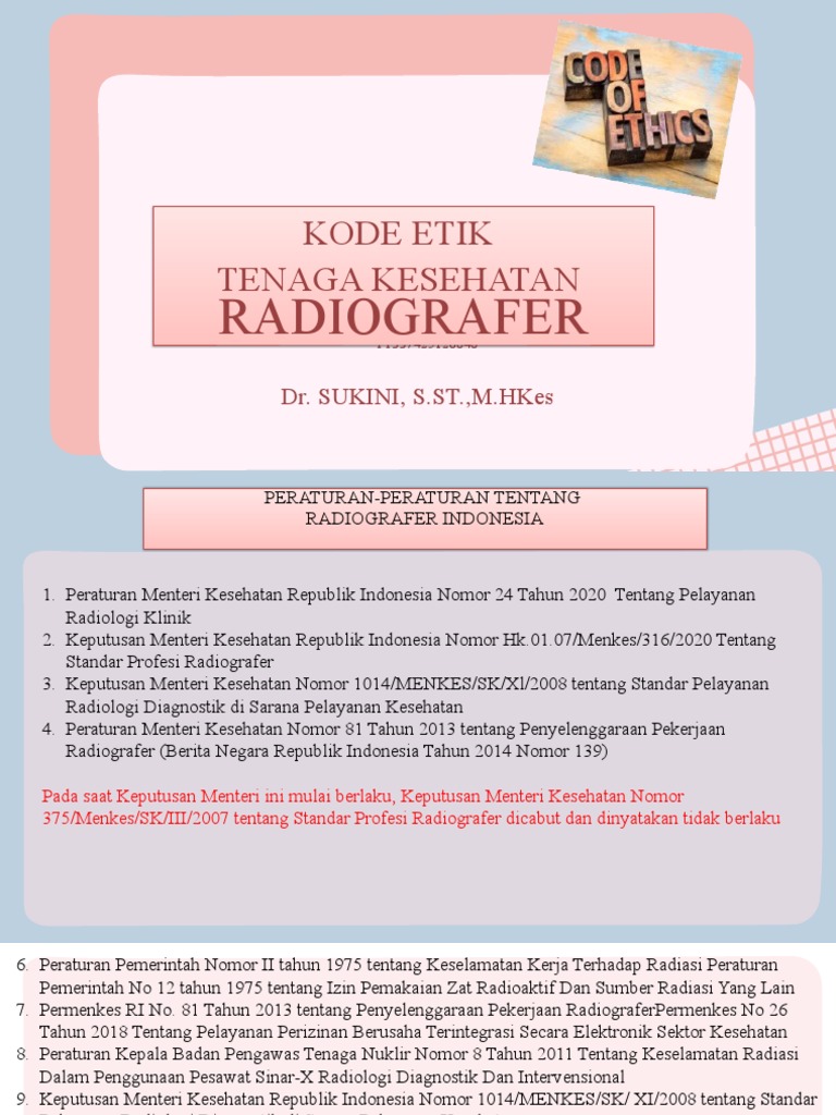 Kode Etik Radiografer | PDF