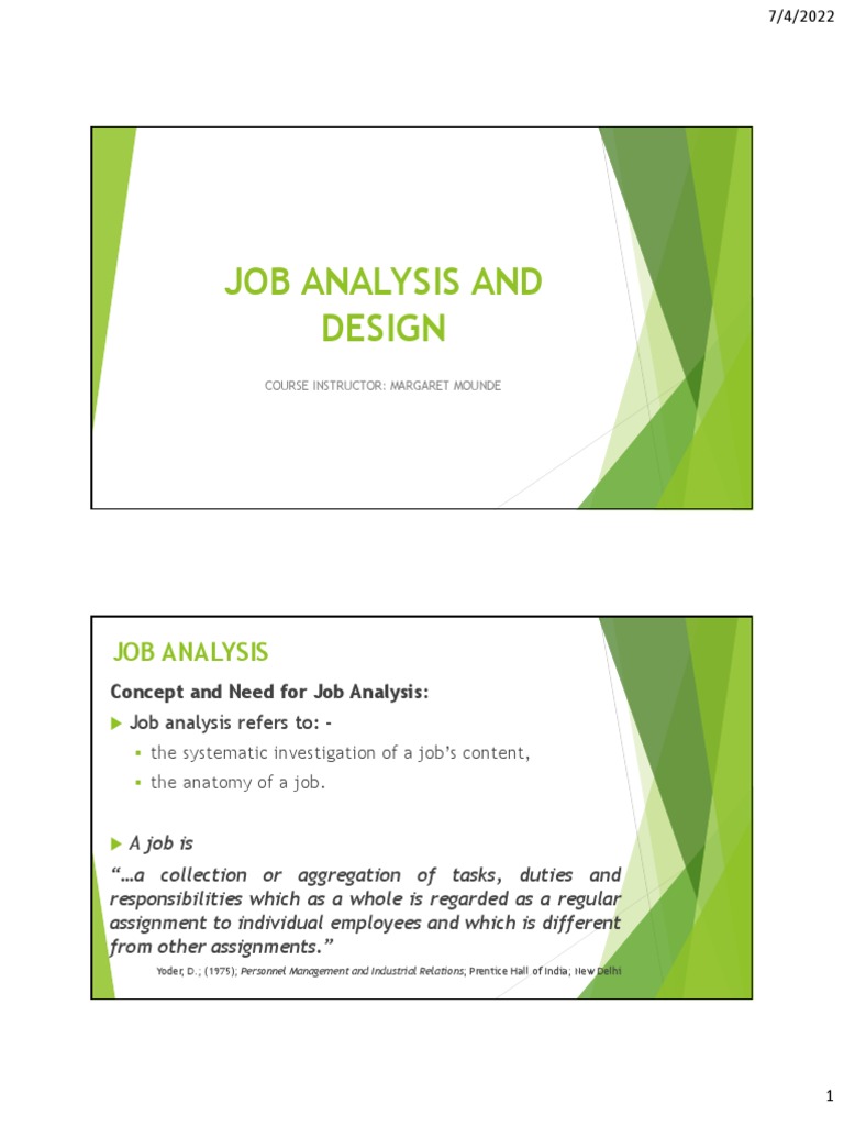 Job Analysis and Job Design | PDF | Competence (Human Resources) | Cognitive Science