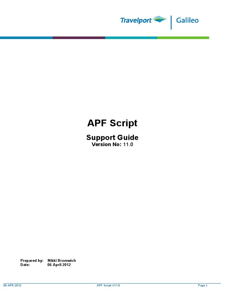 APF Script Support Guide 21.0 | PDF | Icon (Computing) | Information ...