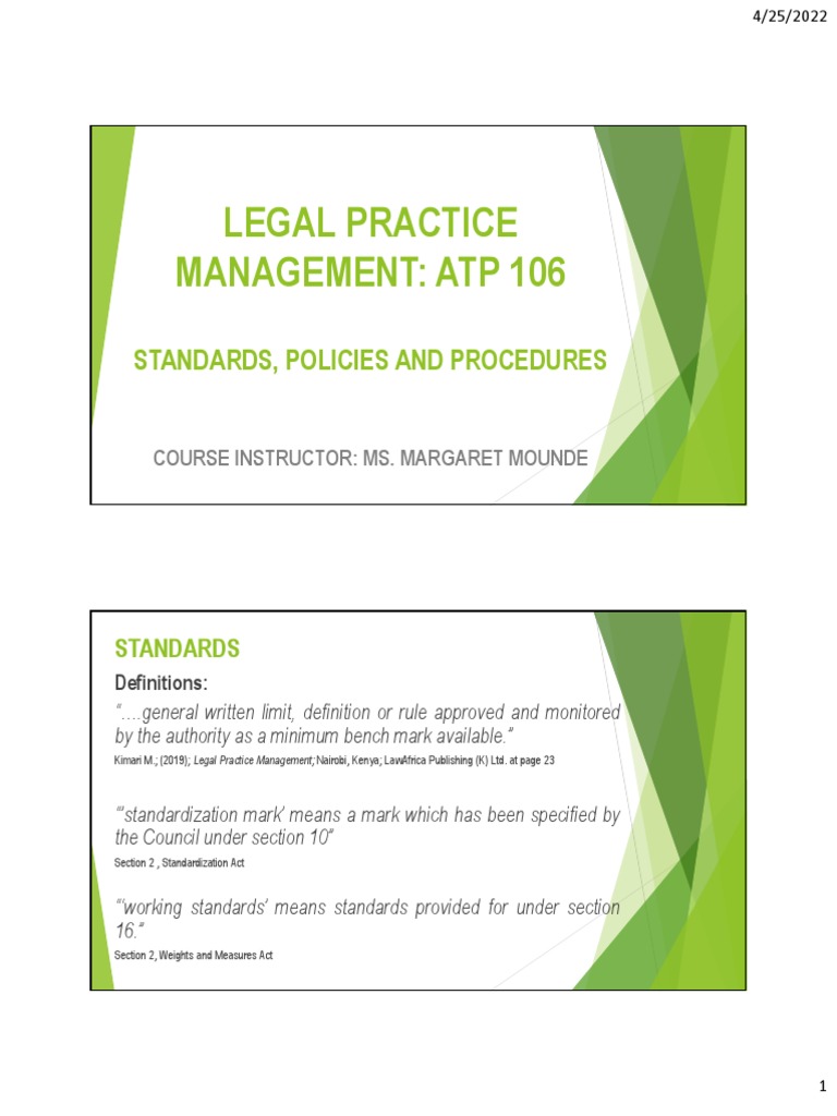 Legal Standards, Policies, and Procedures | PDF | Policy | Advocate