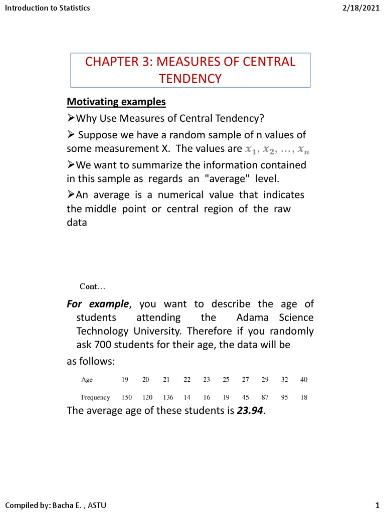 Chapter 3 Probability and Statistics | PDF | Mean | Mode (Statistics)