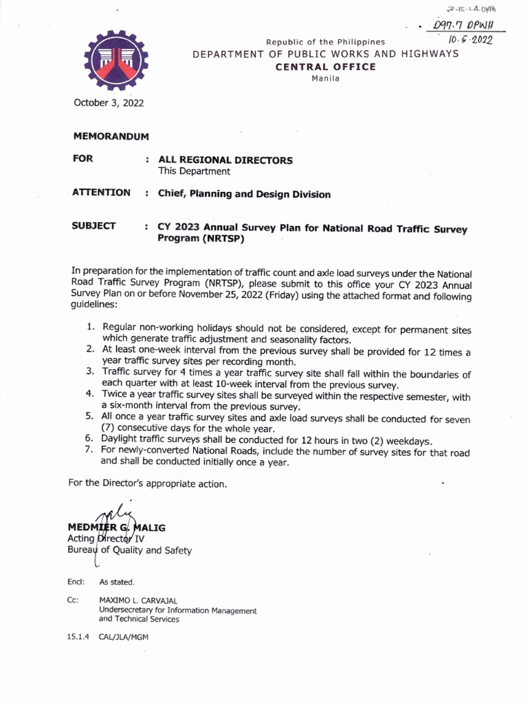 2023 NRTSP Annual Survey Plan Guidelines | PDF