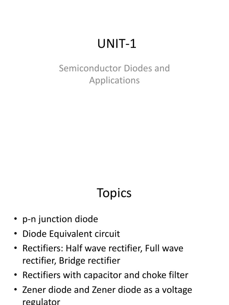 ppt-Chapter-1-Semiconductor Diodes & Applics | PDF | P–N Junction | Diode ppt-Chapter-1-Semiconductor Diodes & Applics | PDF | P–N Junction | Diode
