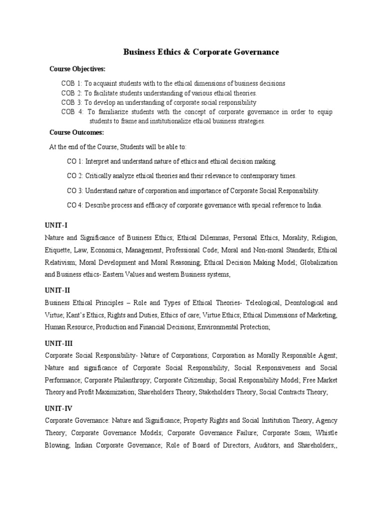 Business Ethics | PDF | Business Ethics | Corporate Social Responsibility