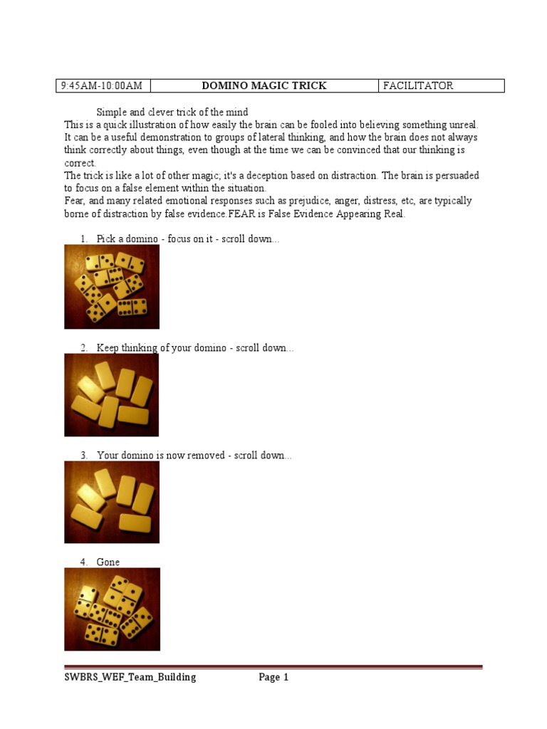 Domino Magic Trick | PDF